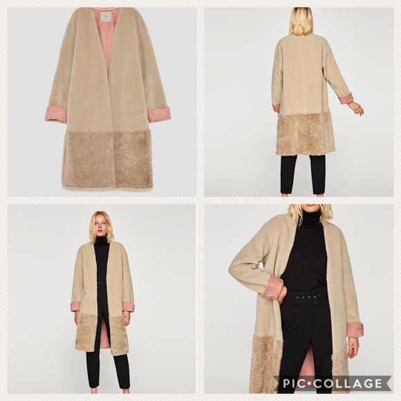 Zara | Jackets & Coats | Zara Faux Shearling Coat | Poshmark